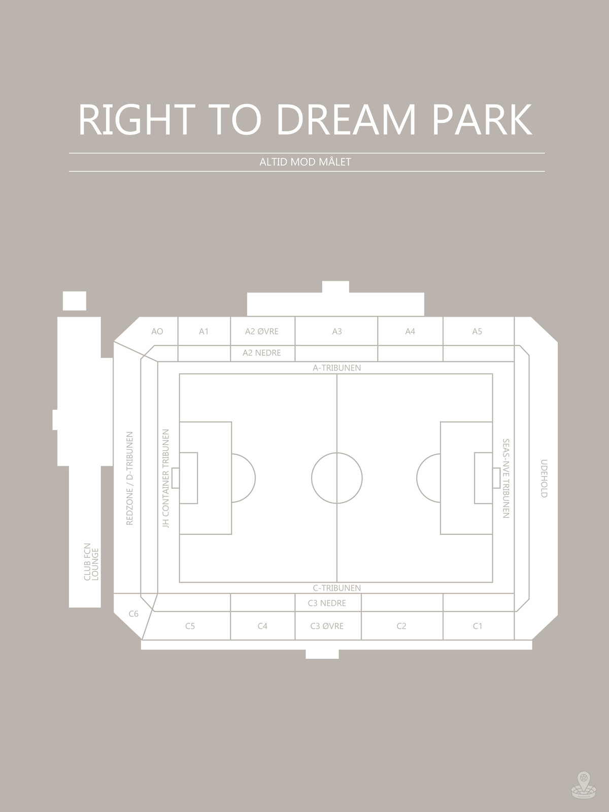 FODBOLD PLAKAT FCN RIGHT TO DREAM PARK