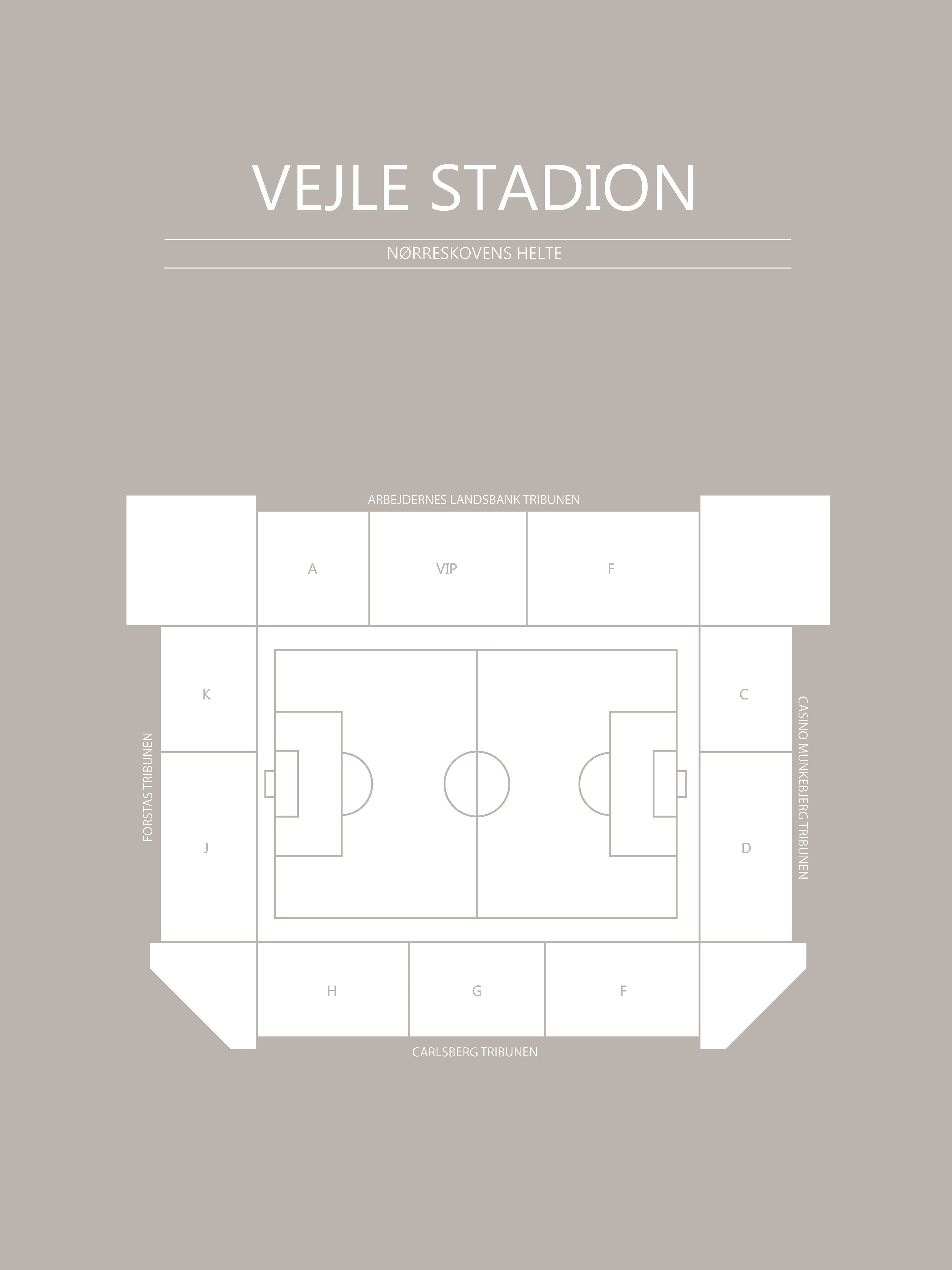 FODBOLD PLAKAT VEJLE STADION